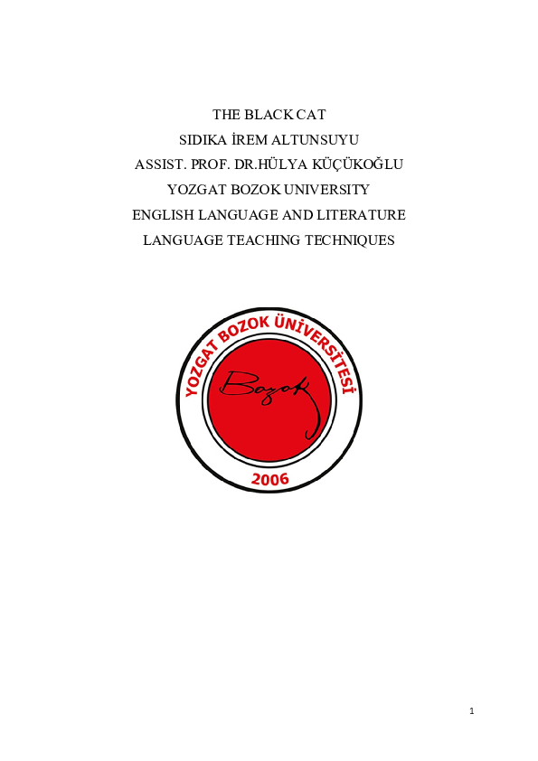 (DOC) LESSON PLAN- THE BLACK CAT EDGAR ALLAN POE