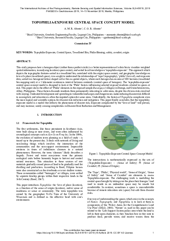 (PDF) Topophilia-Exposure Central Space Concept Model