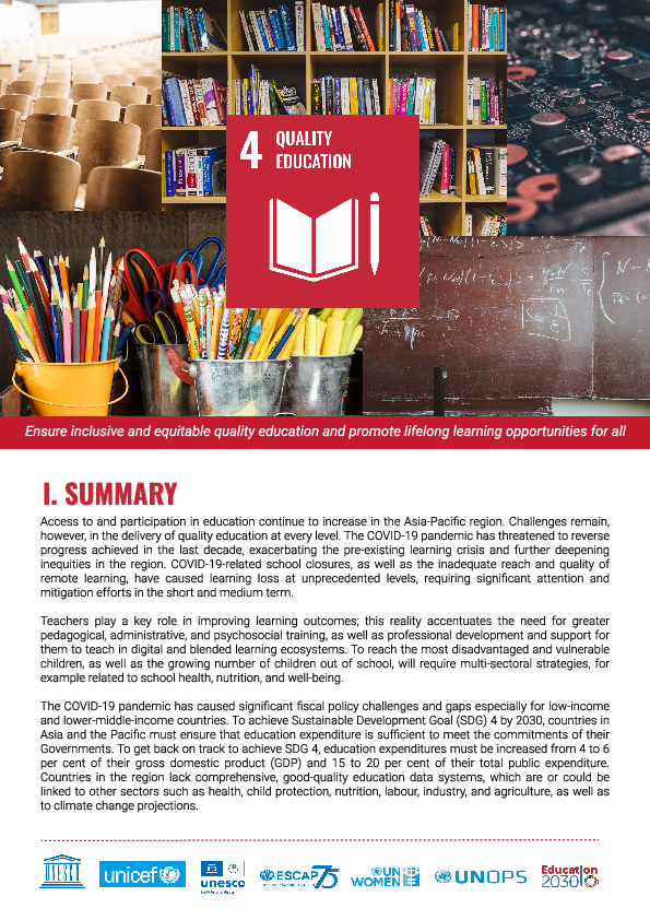 (PDF) Ensure inclusive and equitable quality education and promote ...