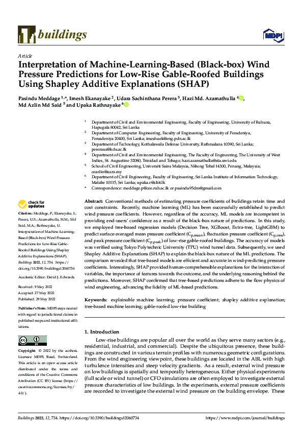 (PDF) Interpretation of Machine-Learning-Based (Black-box) Wind Pressure Predictions for Low ...
