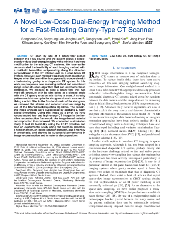(PDF) A Novel Low-Dose Dual-Energy Imaging Method for a Fast-Rotating ...