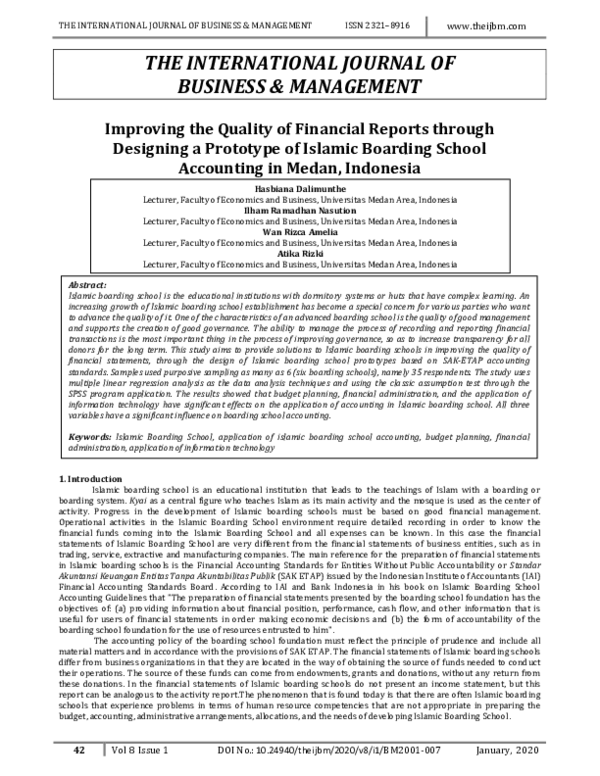 (PDF) Improving the Quality of Financial Reports through Designing a ...
