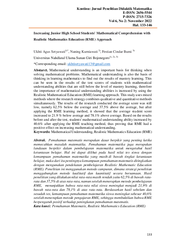 (PDF) Increasing Junior High School Students' Mathematical ...