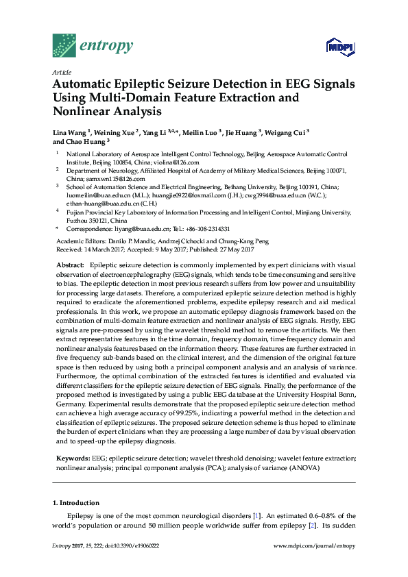 Automatic Epileptic Seizure Detection In Eegs Based On Optimized Sample