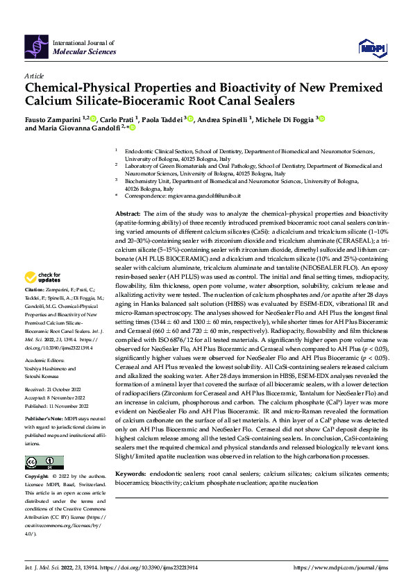 (PDF) Chemical-Physical Properties and Bioactivity of New Premixed ...
