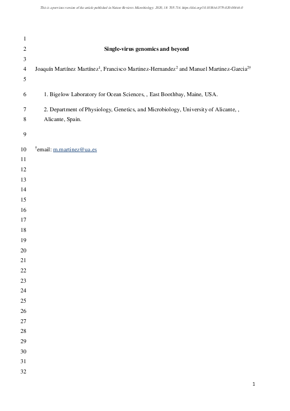 (PDF) Single-virus genomics and beyond