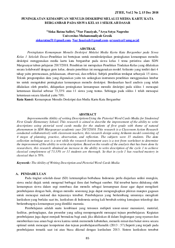 (PDF) Peningkatan Kemampuan Menulis Deskripsi Melalui Media Kartu Kata ...