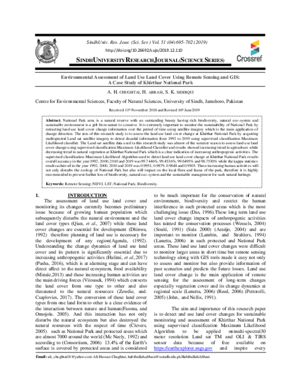(PDF) Environmental Assessment of Land Use Land Cover Using Remote ...