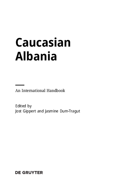 (PDF) The Language of the Caucasian Albanians