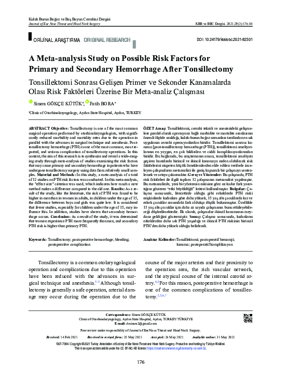 (PDF) A Meta-analysis Study on Possible Risk Factors for Primary and ...