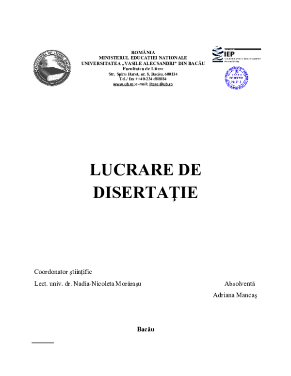 (DOC) Lucrare disertatie Adriana Mancas v3
