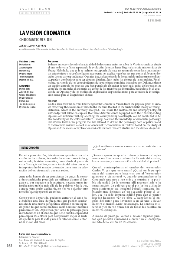 (PDF) Chromatic vision