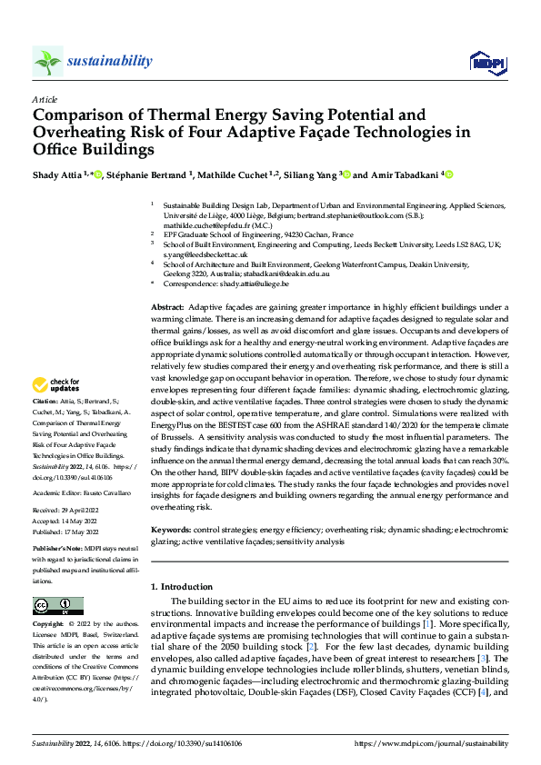 (PDF) Comparison of Thermal Energy Saving Potential and Overheating ...