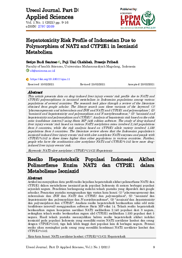 (PDF) Resiko Hepatotoksik Populasi Indonesia Akibat Polimorfisme Enzim ...