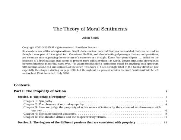 (PDF) The Theory of Moral Sentiments