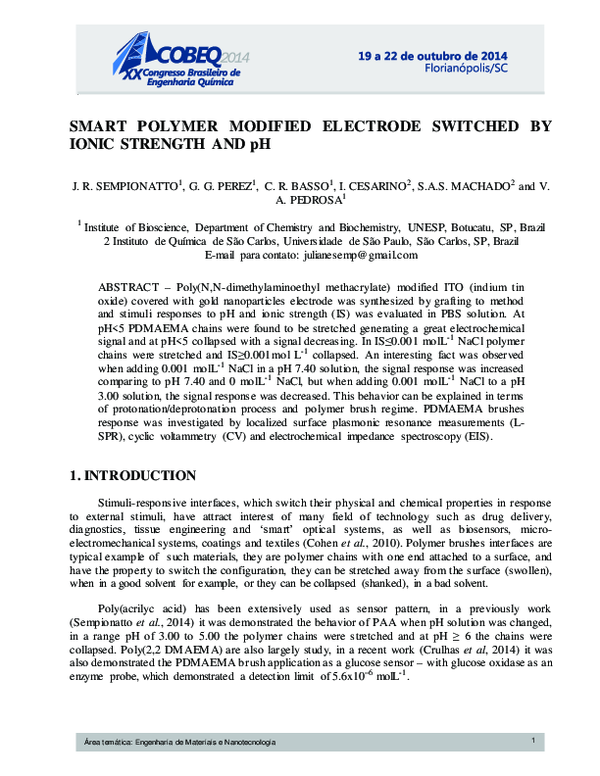 (PDF) SMART POLYMER MODIFIED ELECTRODE SWITCHED BY IONIC STRENGTH AND pH