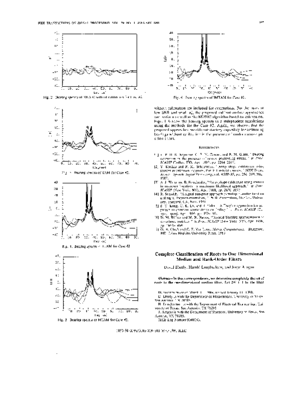 (PDF) Complete classification of roots to one-dimensional median and rank-order filters