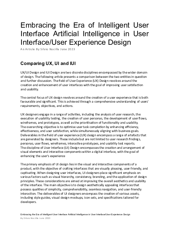 (PDF) Embracing the Era of Intelligent User Interface Artificial ...