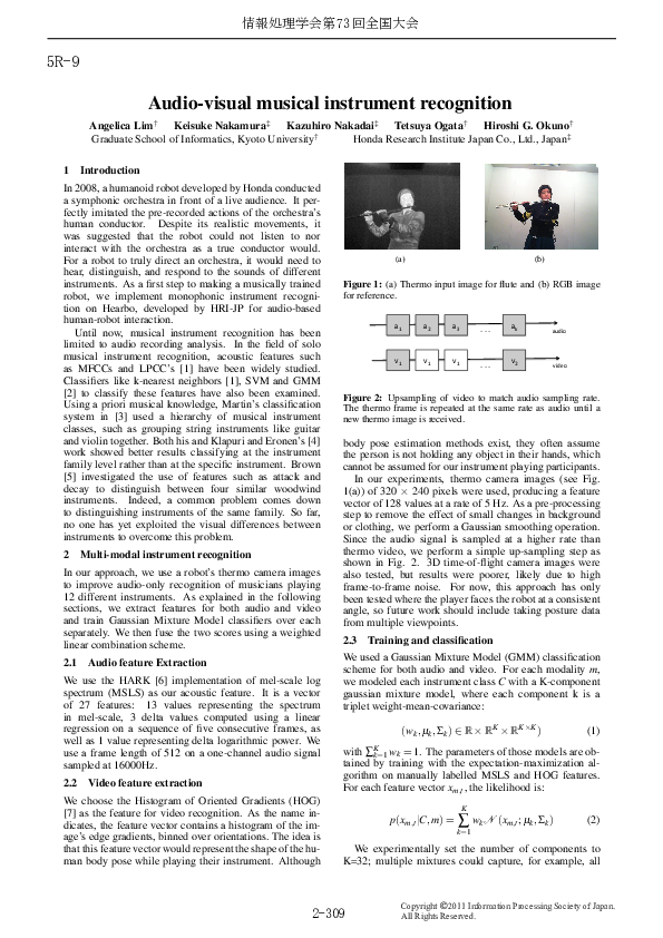 (PDF) Audio-visual musical instrument recognition