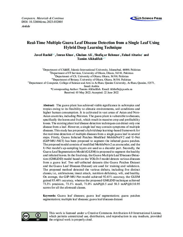 (PDF) Real-Time Multiple Guava Leaf Disease Detection from a Single Leaf Using Hybrid Deep ...