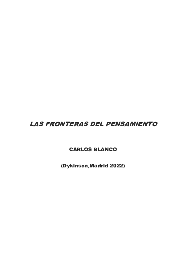 (PDF) LAS FRONTERAS DEL PENSAMIENTO