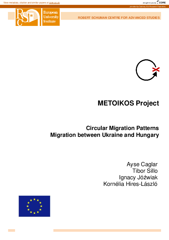 (PDF) Circular Migration Patterns Migration between Ukraine and Hungary
