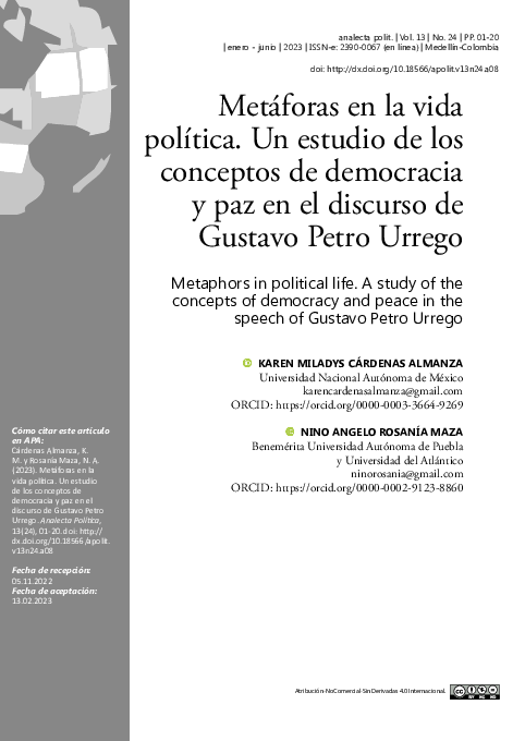 (PDF) Metáforas en la vida política. Un estudio de los conceptos de democracia y paz en el ...