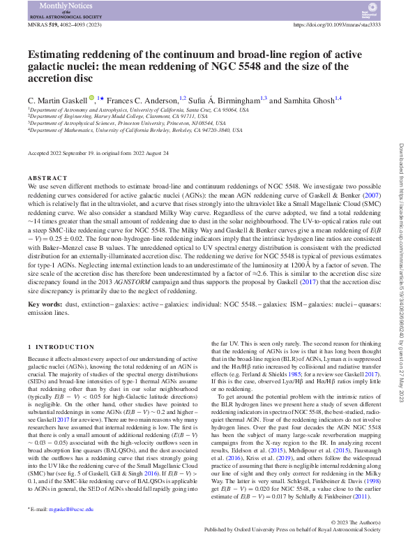 (PDF) Estimating reddening of the continuum and broad-line region of ...
