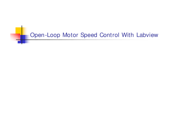 (PDF) Open-loop motor speed control with LabView