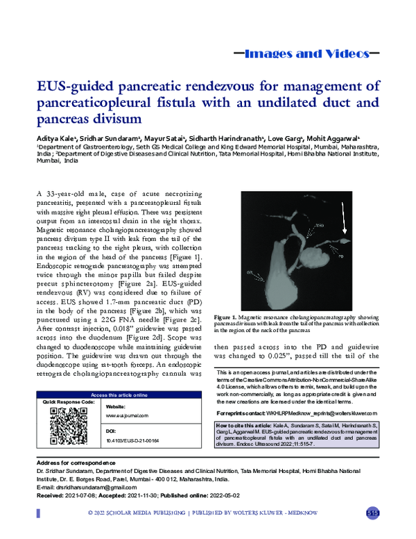 (PDF) EUS-guided pancreatic rendezvous for management of ...