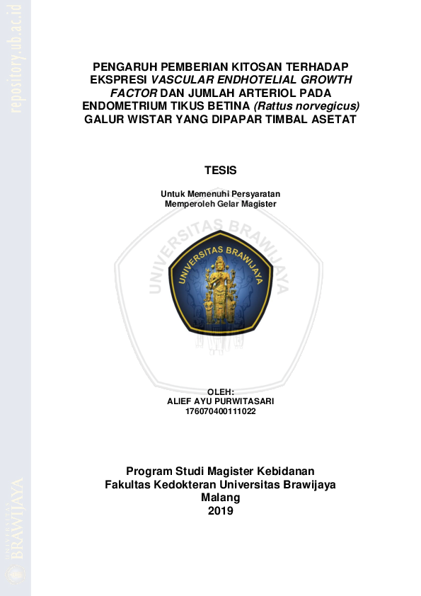 (PDF) Pengaruh Pemberian Kitosan terhadap Ekspresi Vascular Endhotelial ...