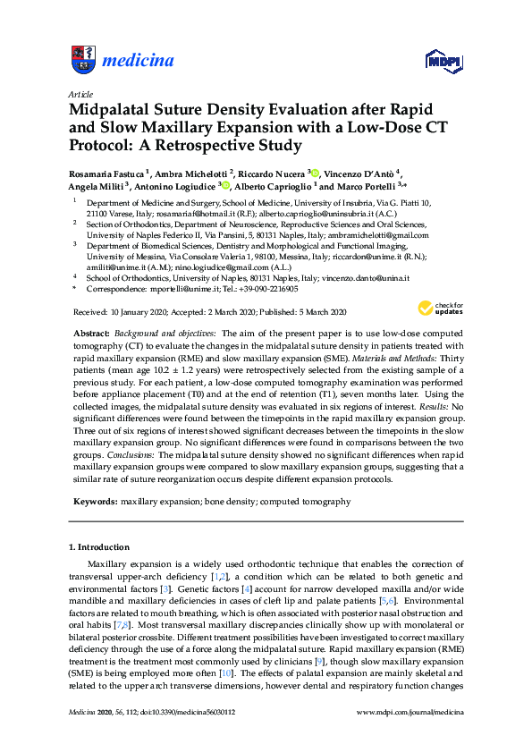 (PDF) Midpalatal Suture Density Evaluation after Rapid and Slow ...