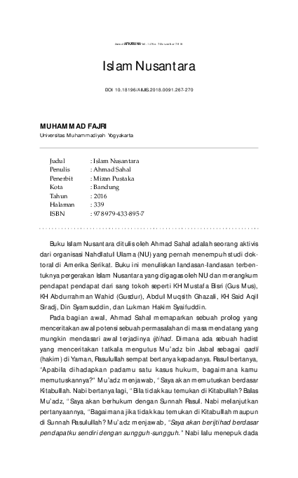 (PDF) Islam Nusantara