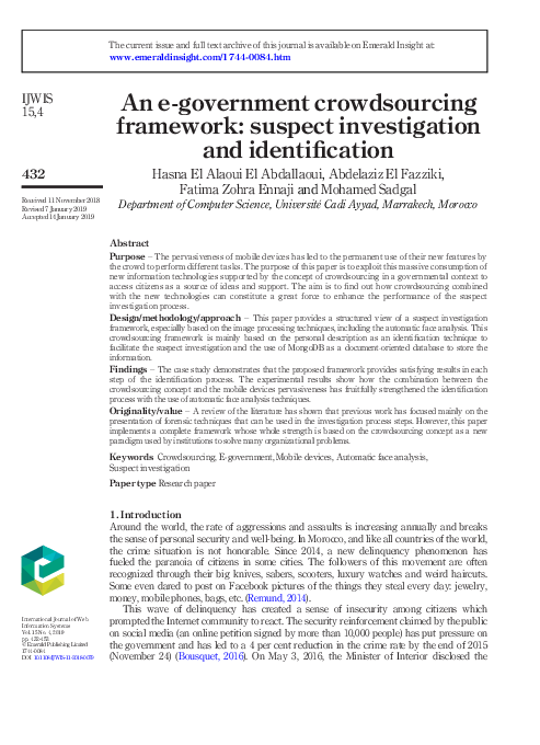 (PDF) An e-government crowdsourcing framework: suspect investigation and identification ...