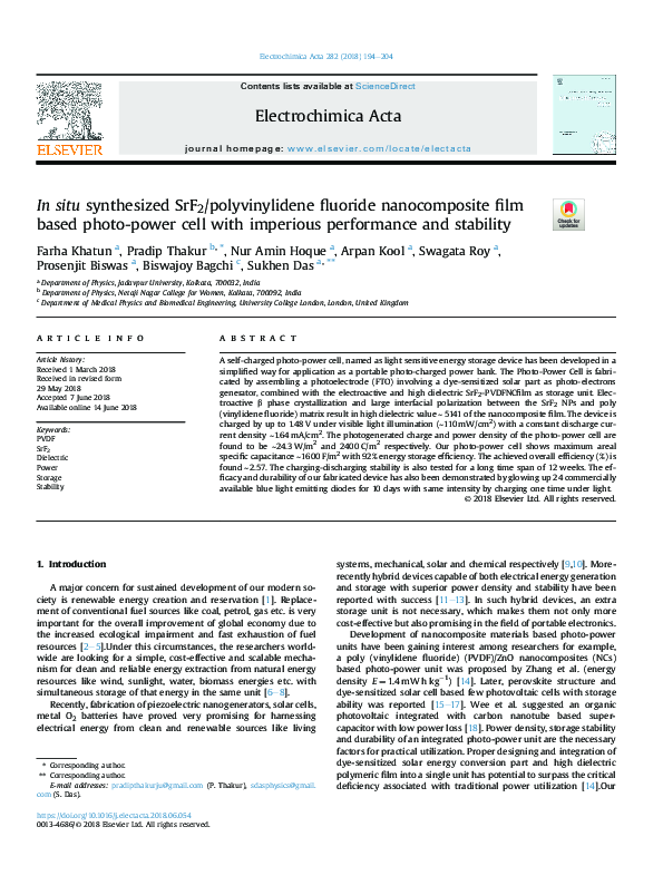 (PDF) In situ synthesized SrF2/polyvinylidene fluoride nanocomposite ...