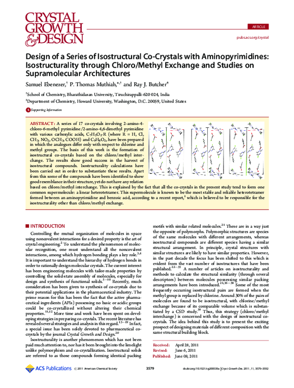 (PDF) Design of a Series of Isostructural Co-Crystals with ...