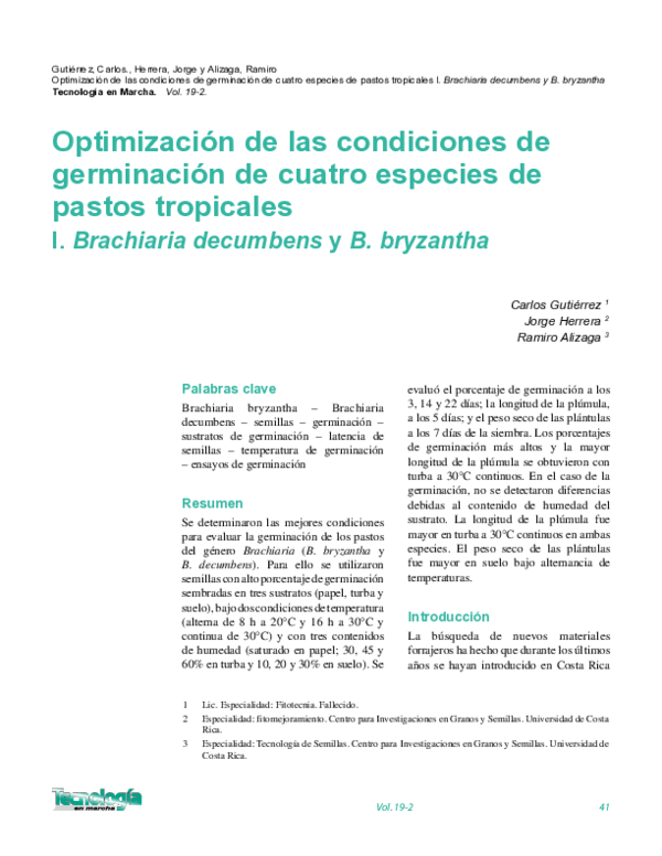 (PDF) Optimización de las condiciones de germinación de cuatro especies ...