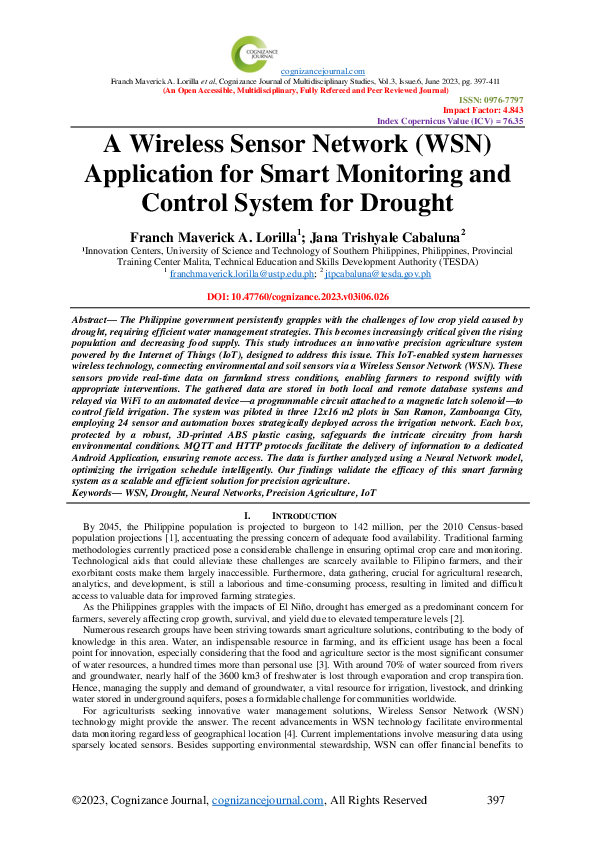 (PDF) A Wireless Sensor Network (WSN) Application for Smart Monitoring ...