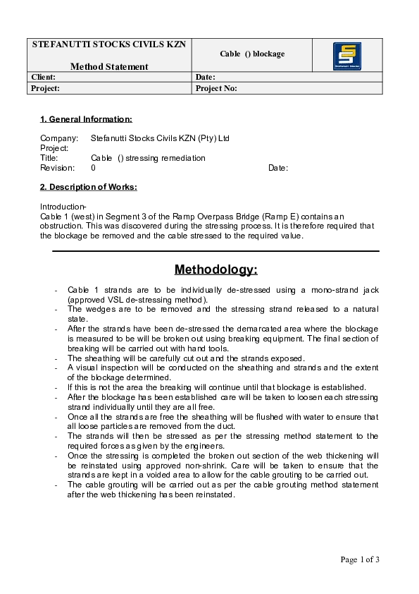 (DOC) Cable () blockage | Denver Hugo - Academia.edu