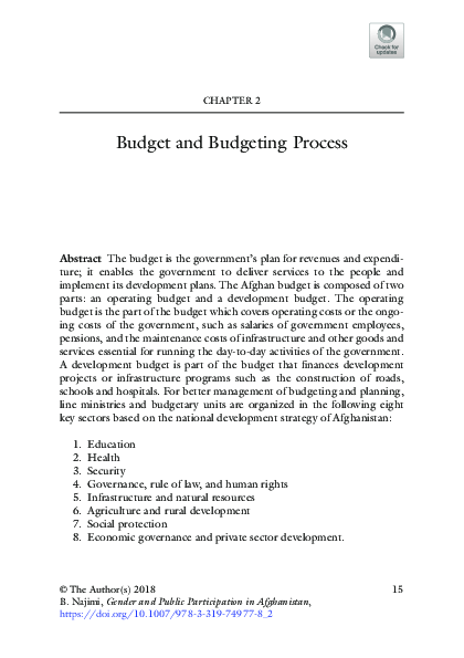 (PDF) Budget and Budgeting Process