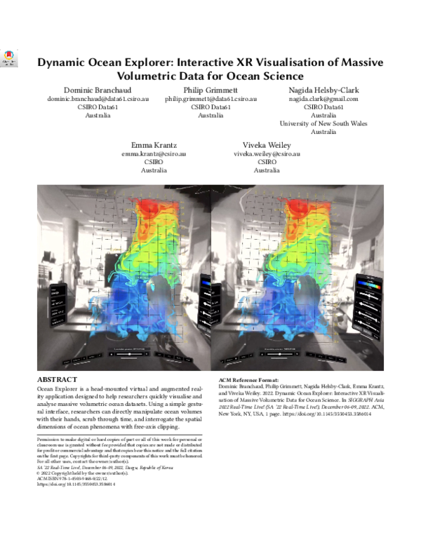 (PDF) Dynamic Ocean Explorer: Interactive XR Visualisation of Massive ...