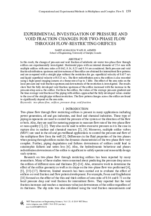 (PDF) Investigation of flow through multi-stage restricting orifices
