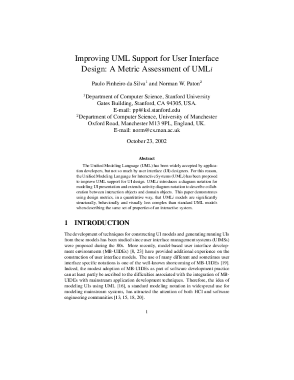 (PDF) Improving Software Usability Through Architectural Patterns