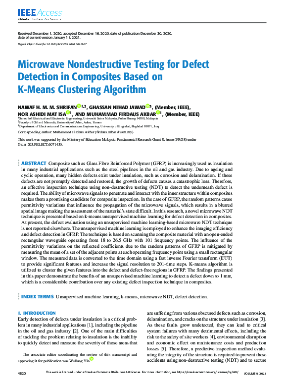 (PDF) Microwave Nondestructive Testing for Defect Detection in ...