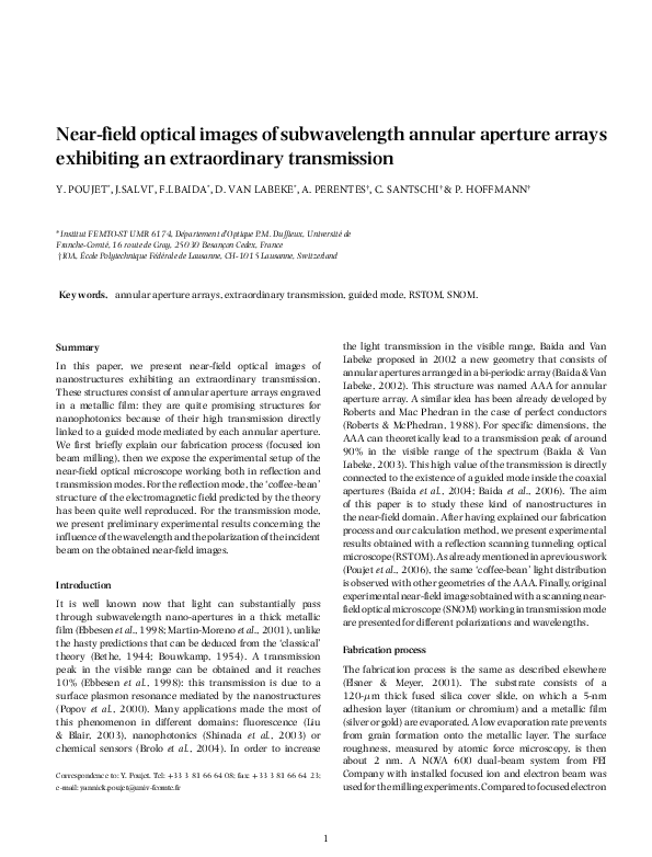 (PDF) Near-field optical images of subwavelength annular aperture ...