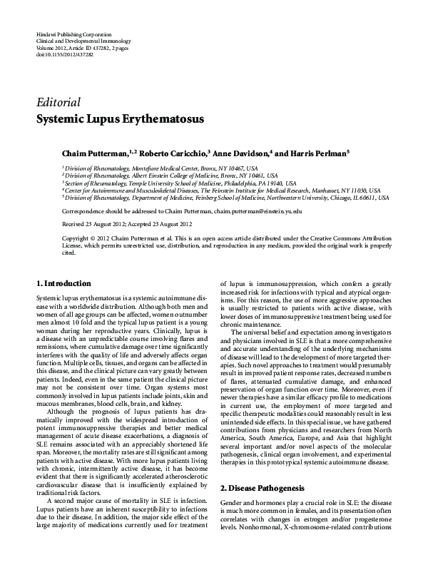 (PDF) Systemic lupus erythematosus