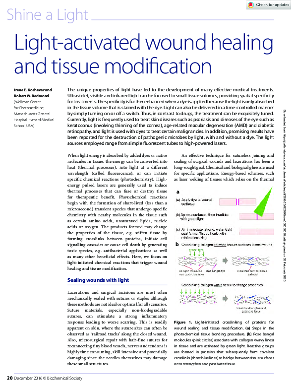 (PDF) Light-activated wound healing and tissue modification