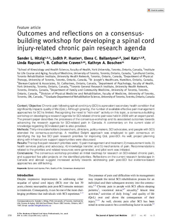 (PDF) Outcomes and reflections on a consensus-building workshop for ...