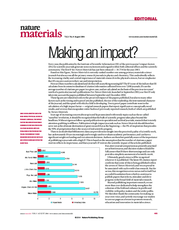 (PDF) Making an impact?