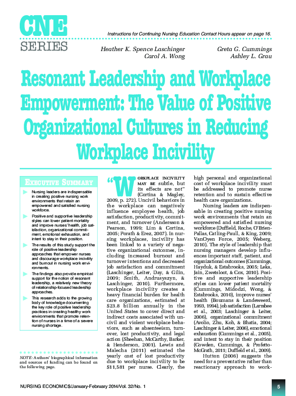 (PDF) Resonant leadership and workplace empowerment: the value of ...